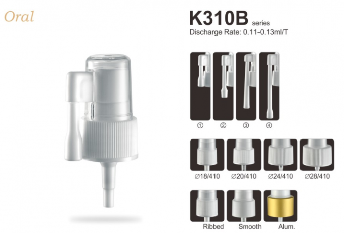 قبعات رذاذ رذاذ الحلق الصيدلانية ، أعلى بخاخ رذاذ دقيق متعدد الوظائف K310B